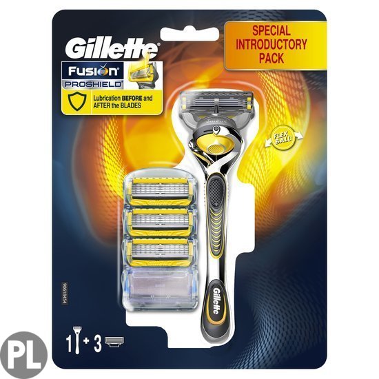 Gillette Proshield - Scheermes + 3 Mesjes - Parfumloods